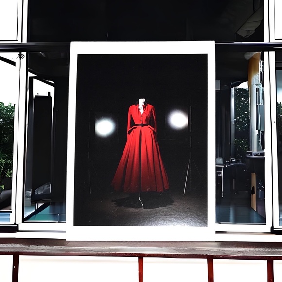 Dior | Art | Dior Wool Dress With Cotton Ascot Tie Postcard | Poshmark